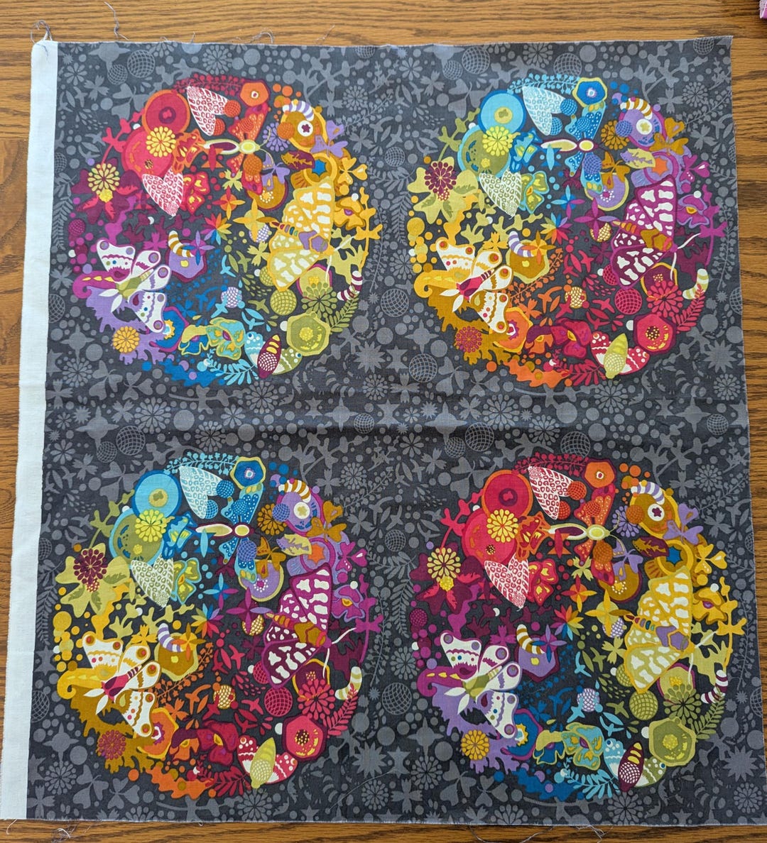 Alison Glass Color Wheel Art Theory Night Grand Circle Panel 22" X 23 ...