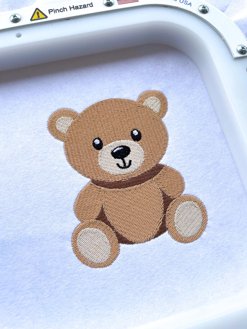 Teddy Bear Machine Embroidery Design 4 Sizes Embroidery File Cute ...