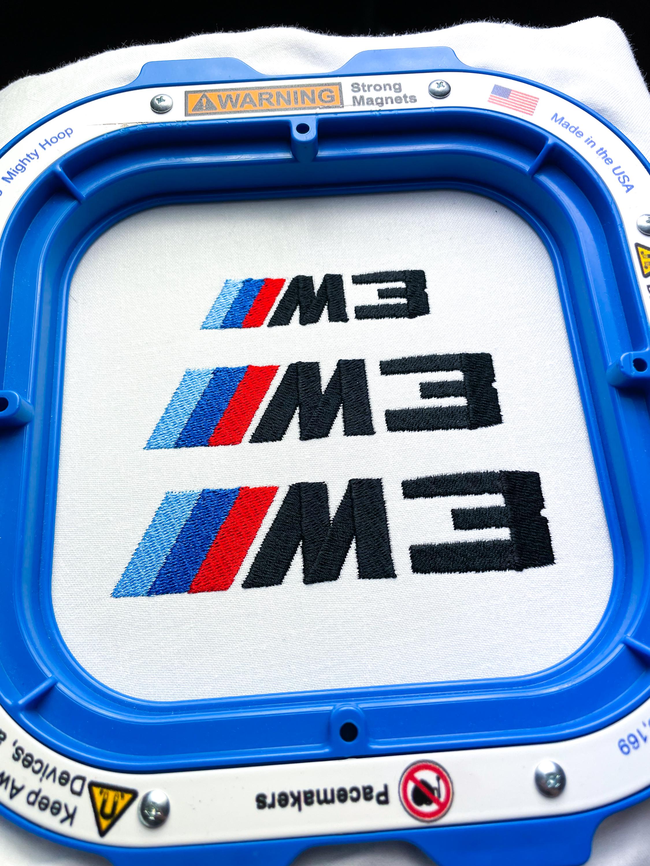 BMW M3 Machine Embroidery Design Logo Badge 7 Sizes Embroidery File ...