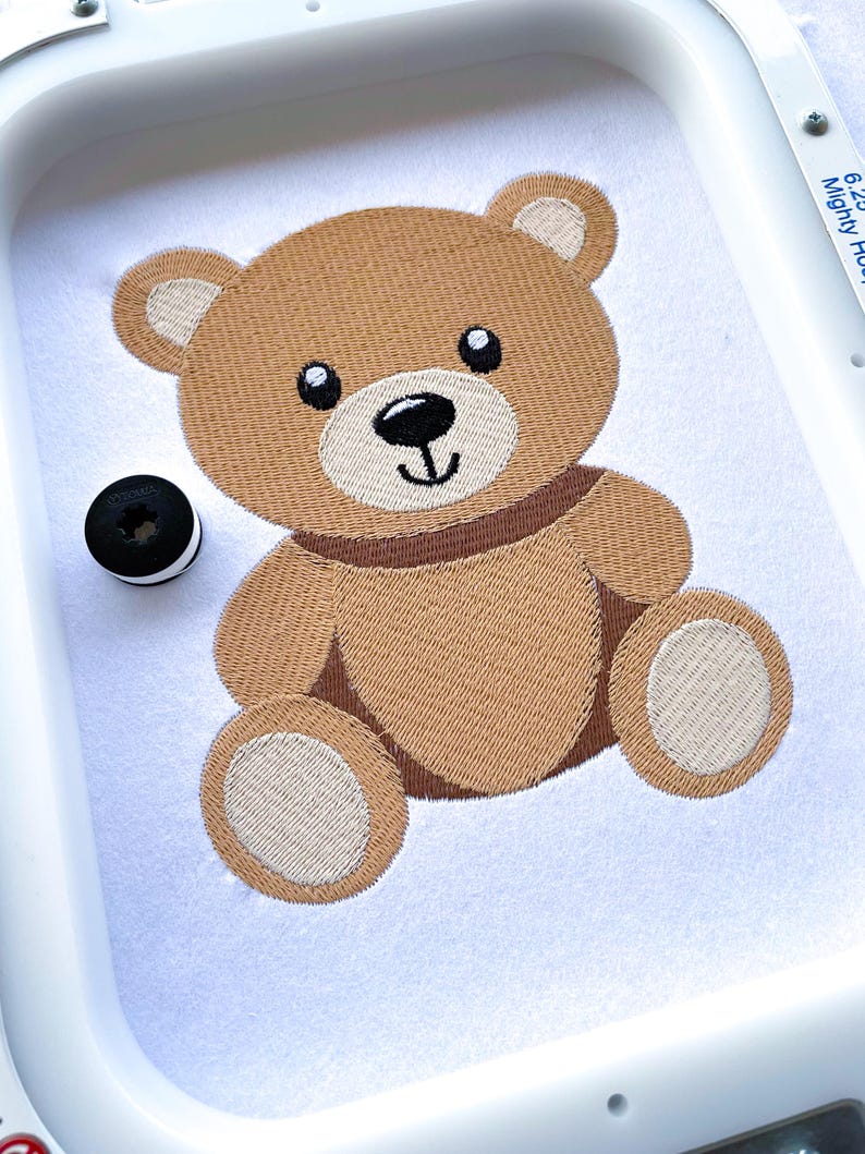 Teddy Bear Machine Embroidery Design 4 Sizes Embroidery File Cute ...