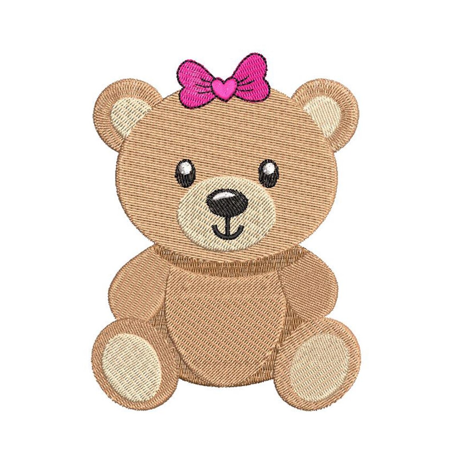 Girl Teddy Bear Machine Embroidery Design 4 Sizes Embroidery File Cute ...
