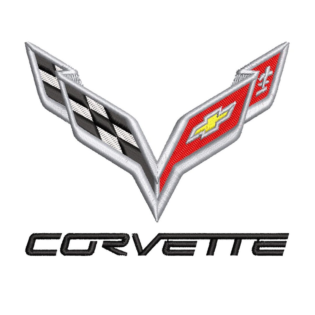 Corvette Machine Embroidery Design Logo Badge 3 Sizes Embroidery File ...