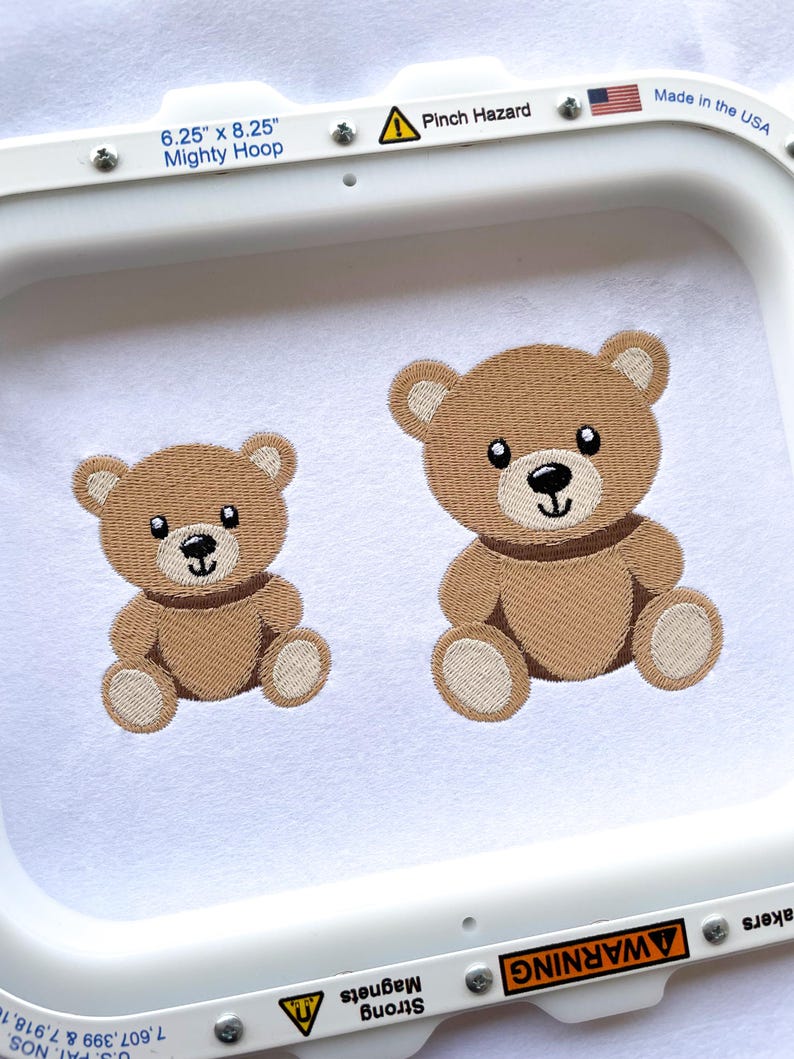 Teddy Bear Machine Embroidery Design 4 Sizes Embroidery File Cute ...