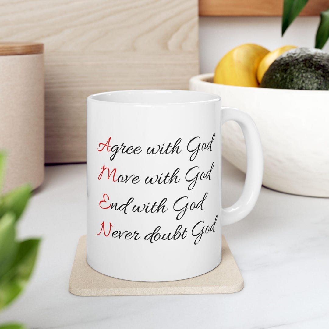 Amen Acrostic Coffee Mug, Religious Tea Cup, Christian Gift ...