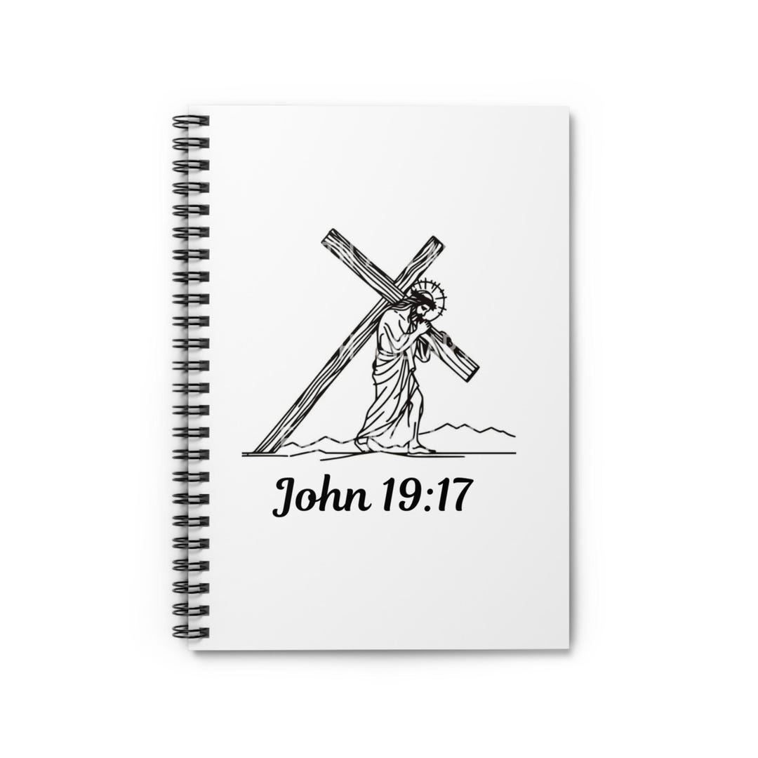Jesus Carrying the Cross Design, Christian Spiral Notebook, Religious ...
