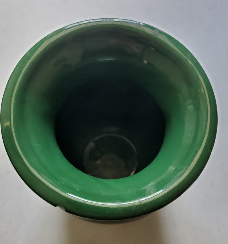 Royal Haeger Green Gold Rimmed Planter Vase - Etsy