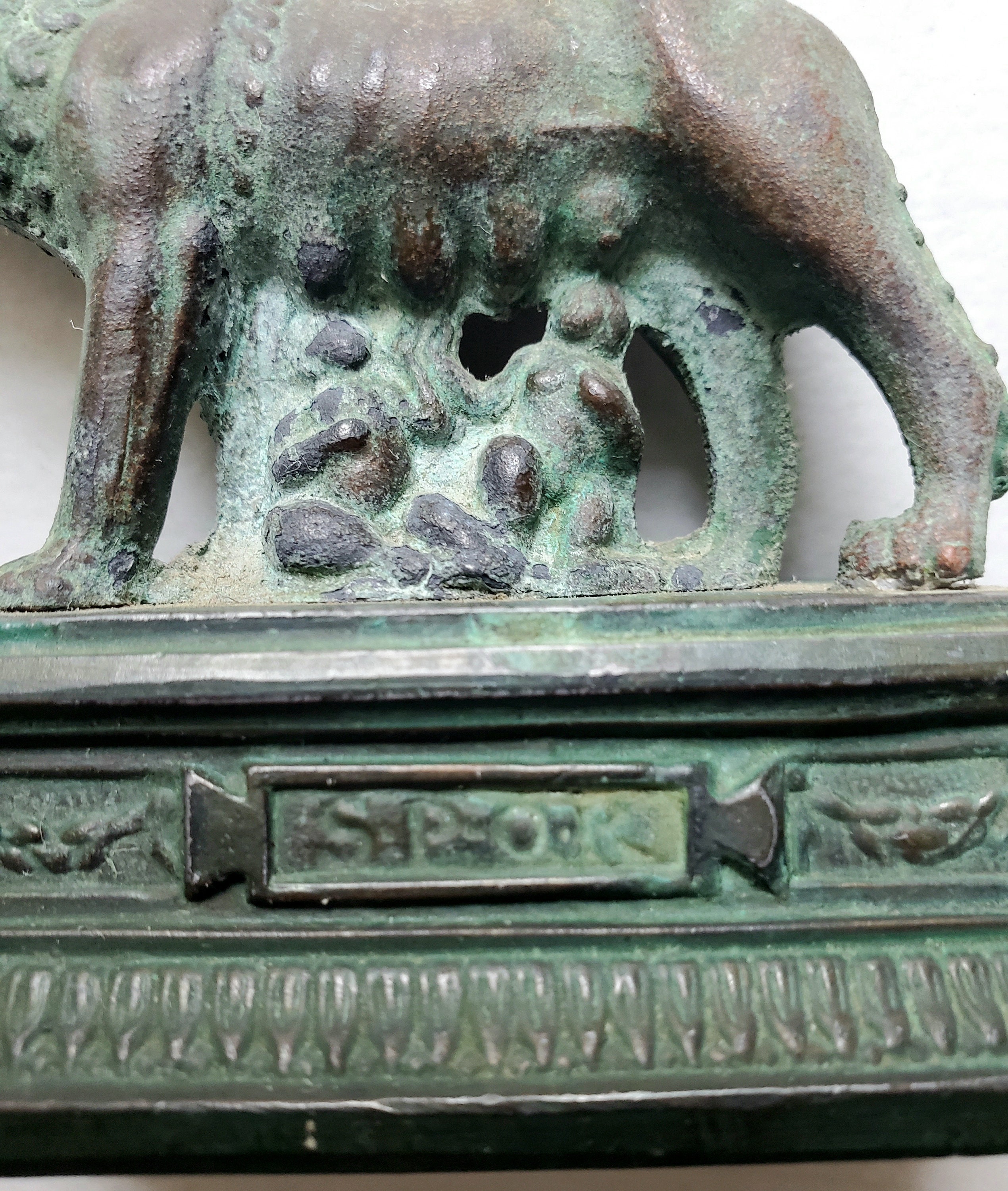 Vintage Capitoline She-wolf W/ Romulus and Remus Metal Replica Souvenir ...