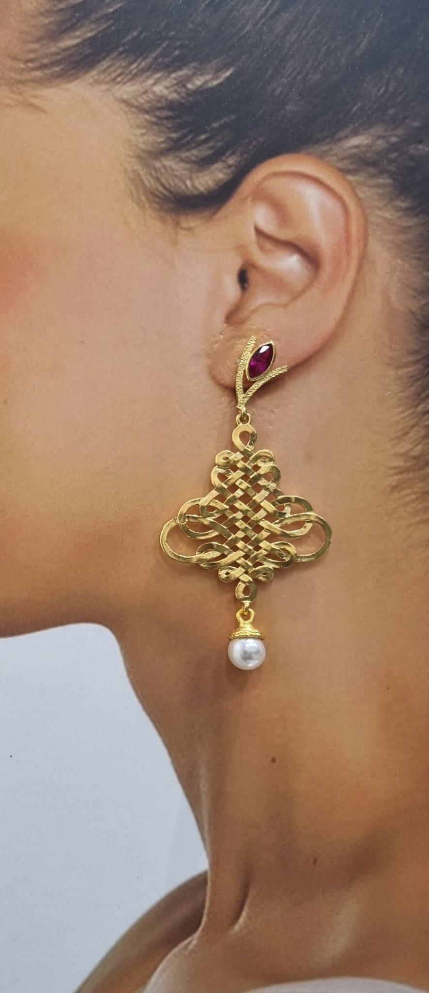 Sultan Signature Model Earring/handmade Earrings / 14K Gold Plated ...