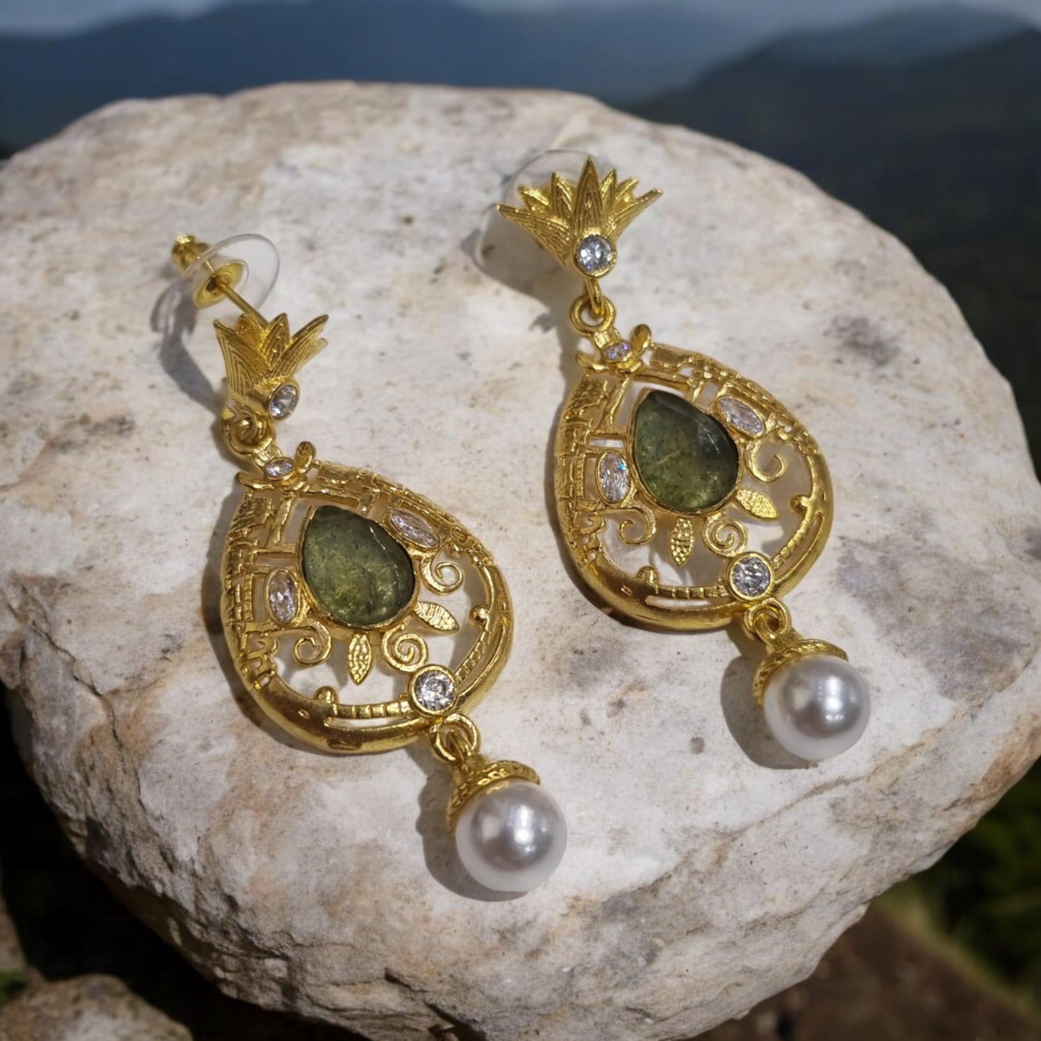 Hurrem Sultan Model / Handmade Brass Earrings / 14K Gold Plated ...