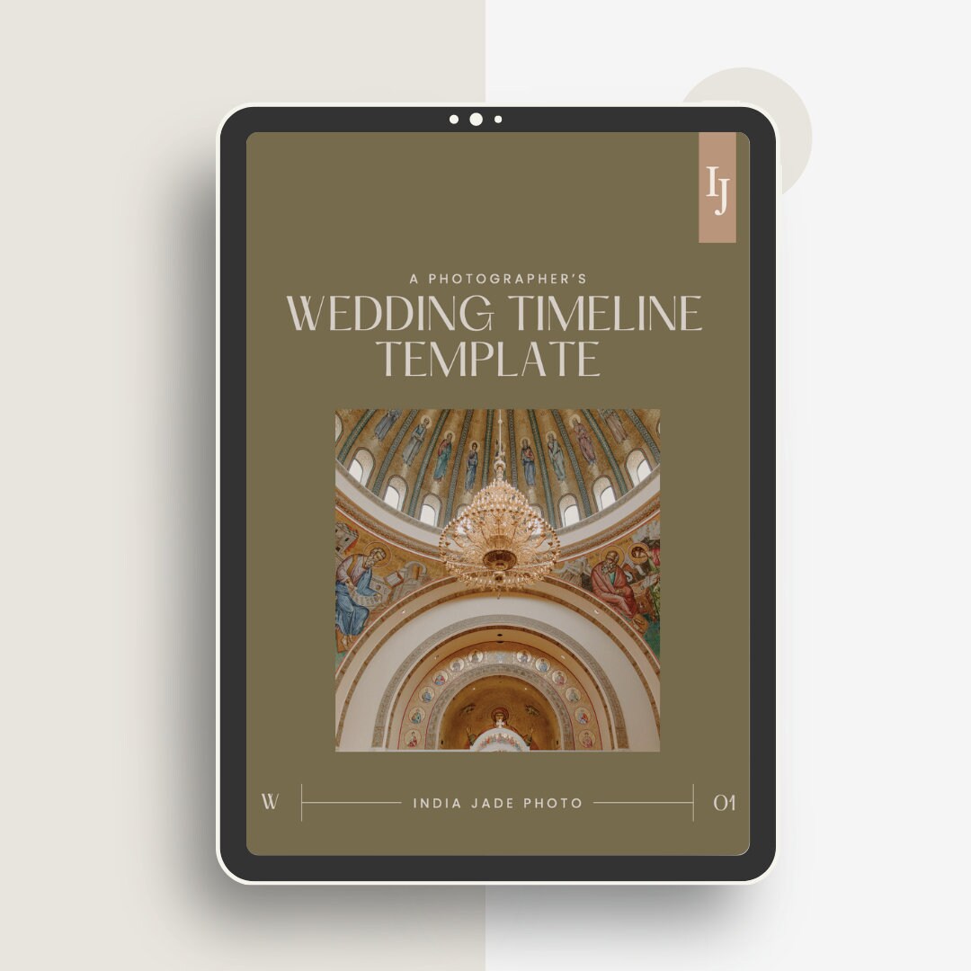 A Photographer's Wedding Timeline Template - Etsy