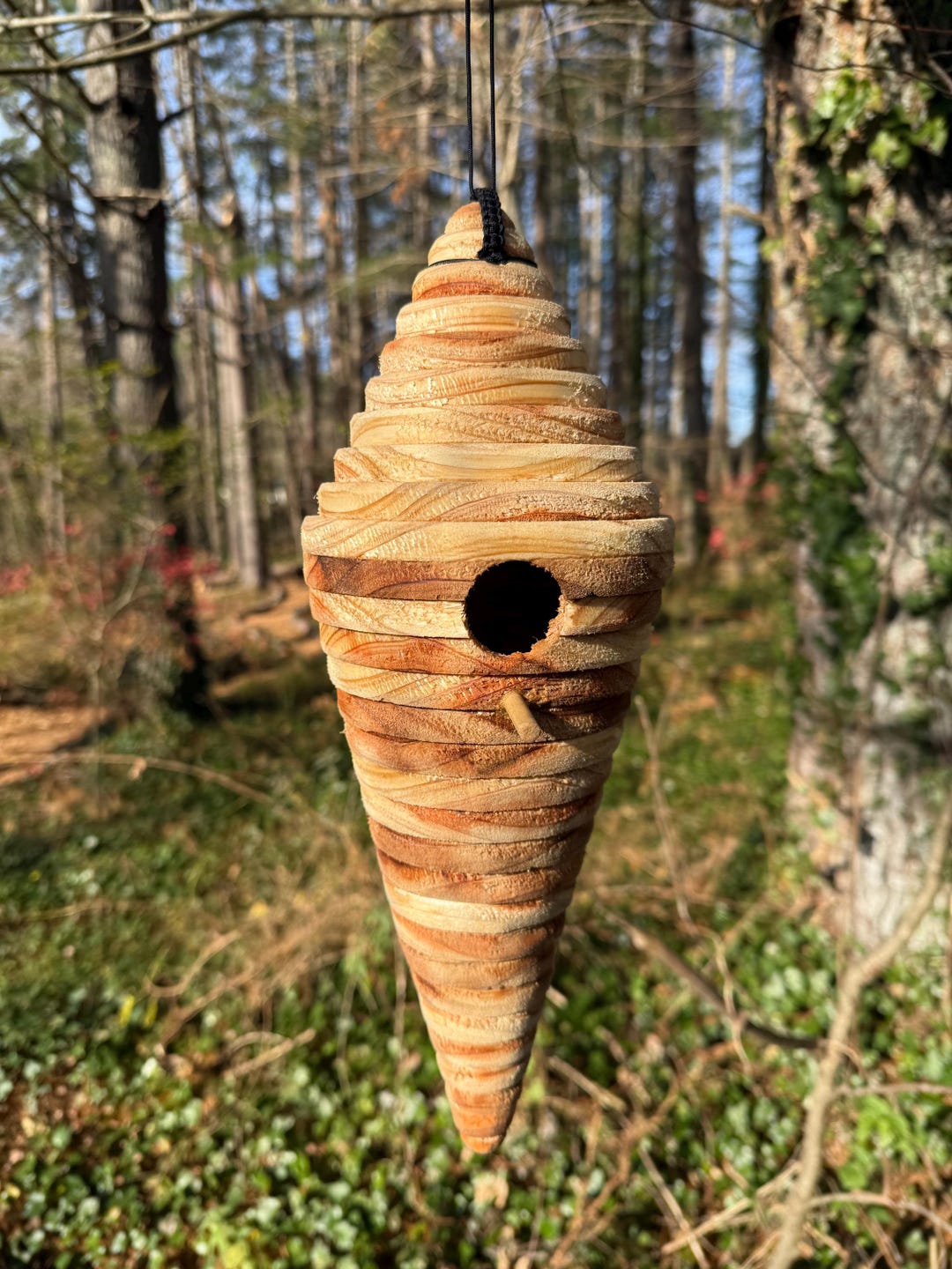 Handmade Cedar Birdhouse: Beehive-inspired Rustic Garden Decor - Etsy