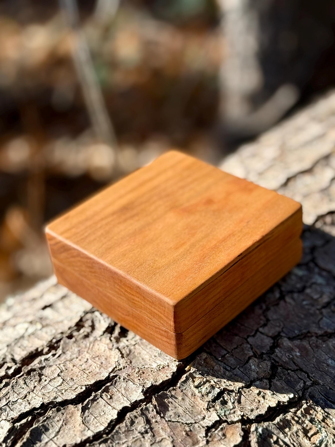 Handmade Cherry Jewelry Box: Velvet-lined Keepsake With Magnetic ...