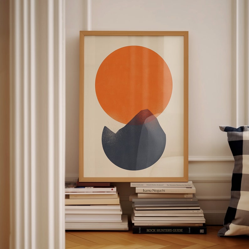 Modern Minimalist Sun & Moon Poster Vibrant Art Print Pop Art Décor - Etsy