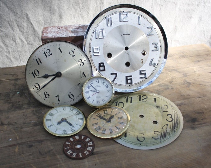 Vintage Lot of Clock Face Plates Assorted - Etsy