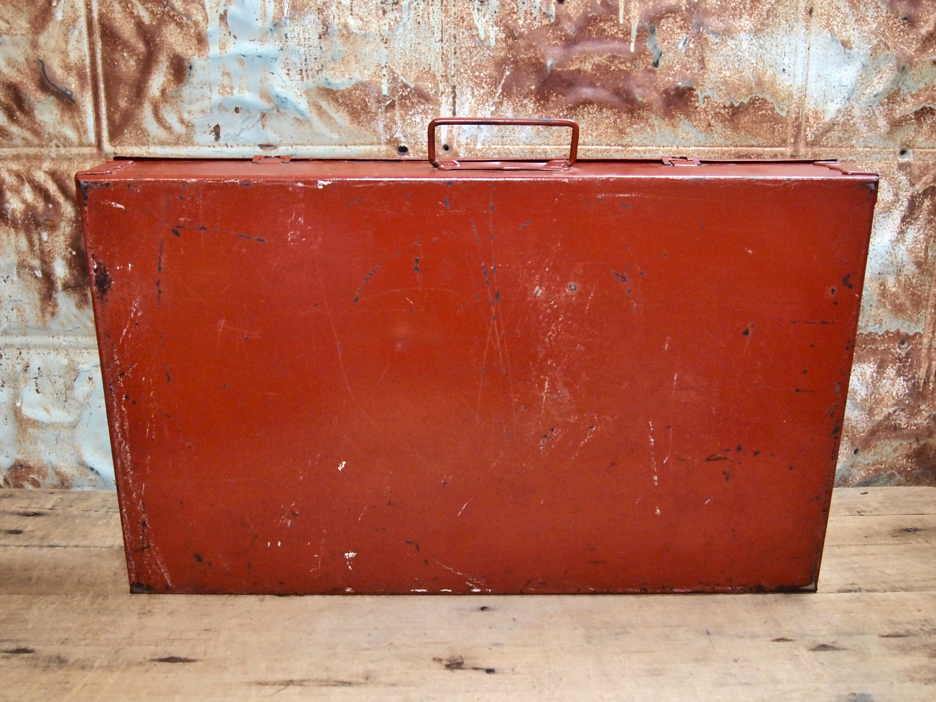 Vintage Red Metal Gilbert Tool Chest Box in Red With | Etsy