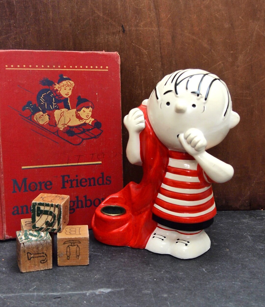 Vintage Peanuts Linus Candle Holder Figurine 1960s Hallmark Peanuts ...