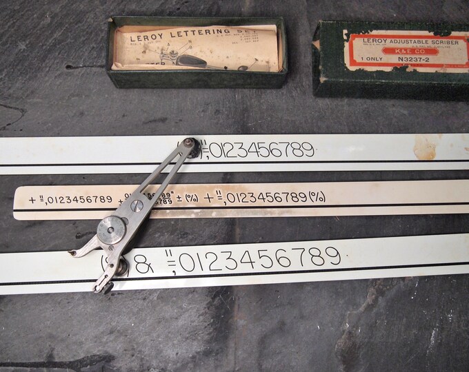 Leroy Scribing Drafting Templates and Adjustable Scriber #3237-2 ...