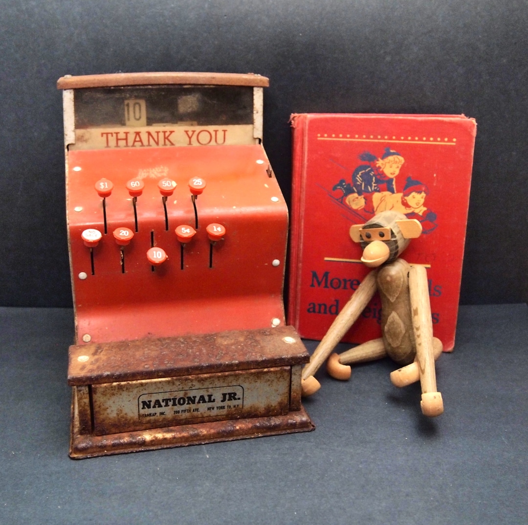 Vintage National Jr Cash Register Toy Red As-is 22L10E08S - Etsy