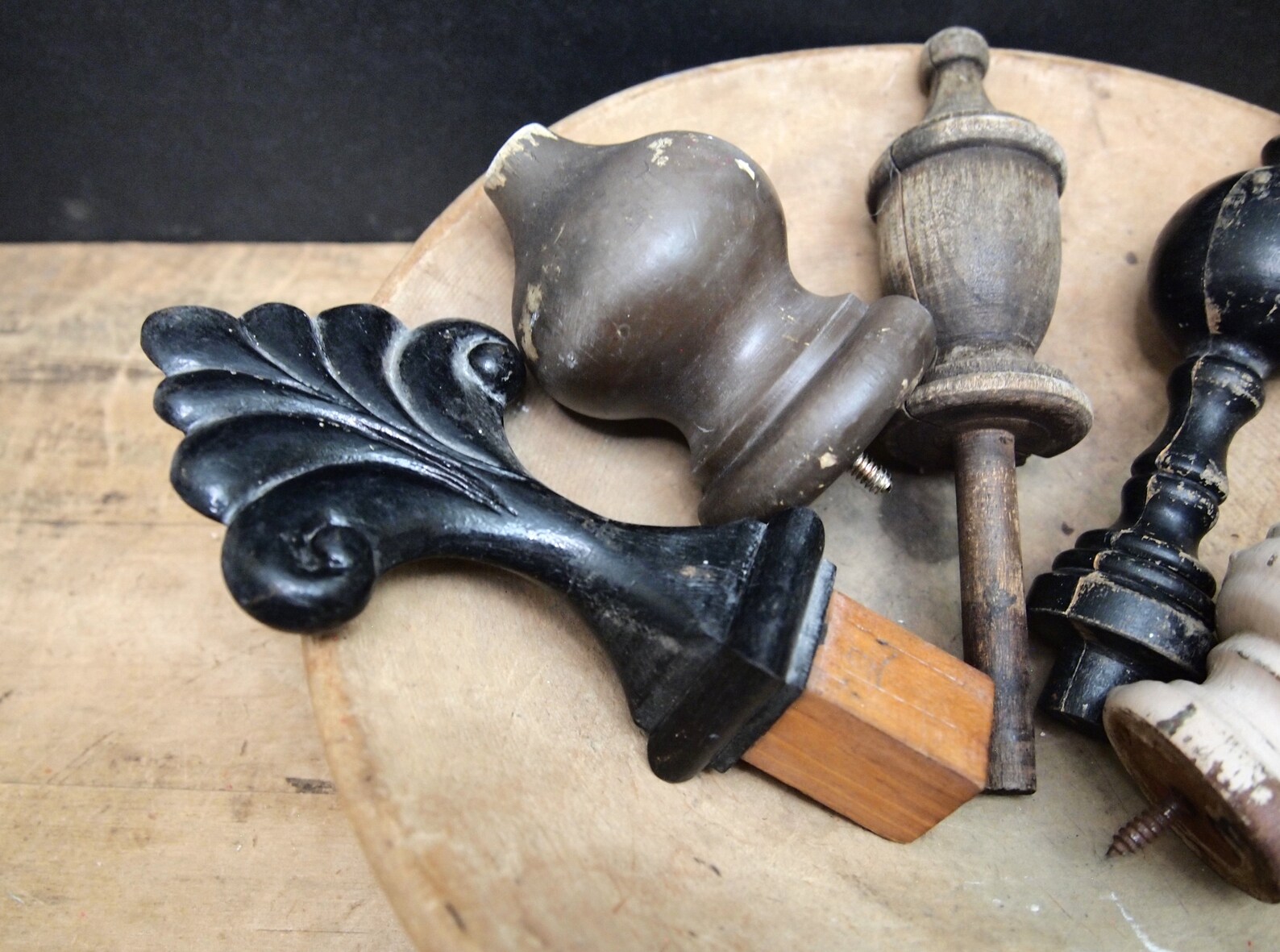 Unique Lot of Vintage Wood Finial S Architectural Salvage FM - Etsy