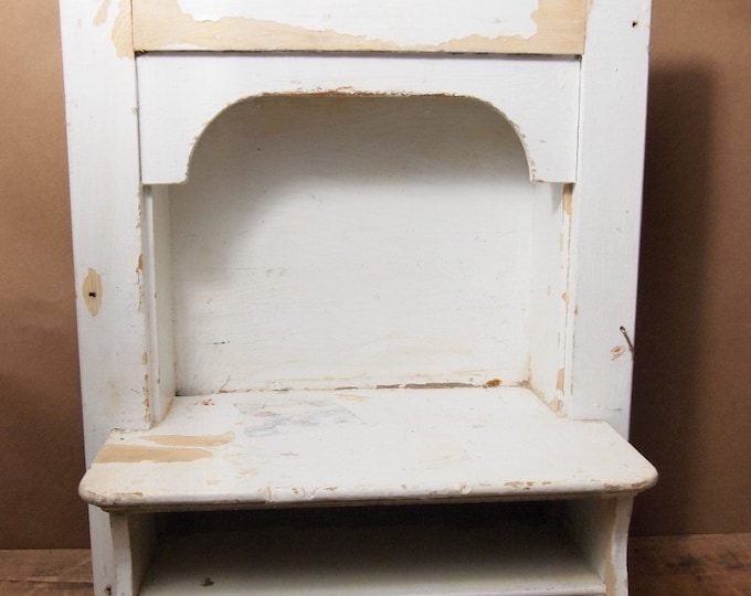 Vintage Telephone Shelf Niche Architectural Salvage Shelf Shabby Chippy ...