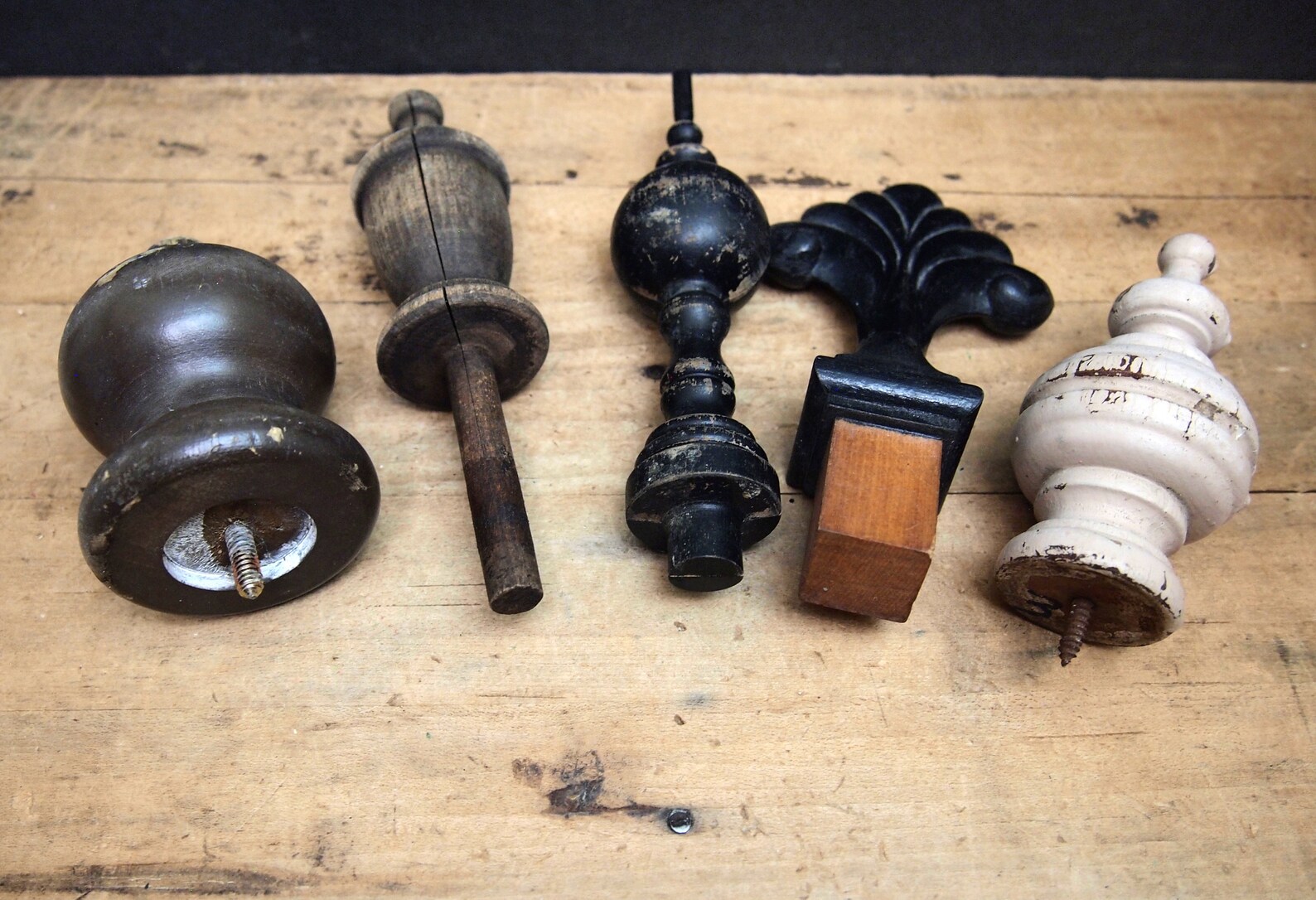 Unique Lot of Vintage Wood Finial S Architectural Salvage FM - Etsy