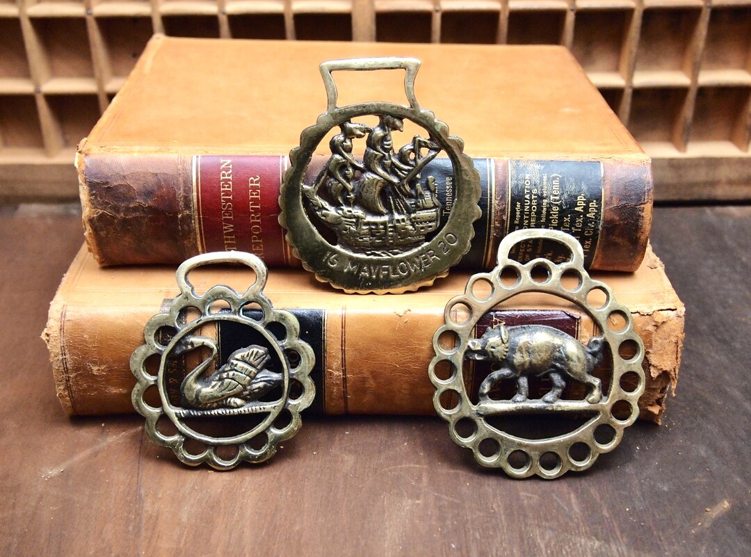 Choice Vintage Horse Brass Medallion Martingale, Equestrian , Mayflower ...