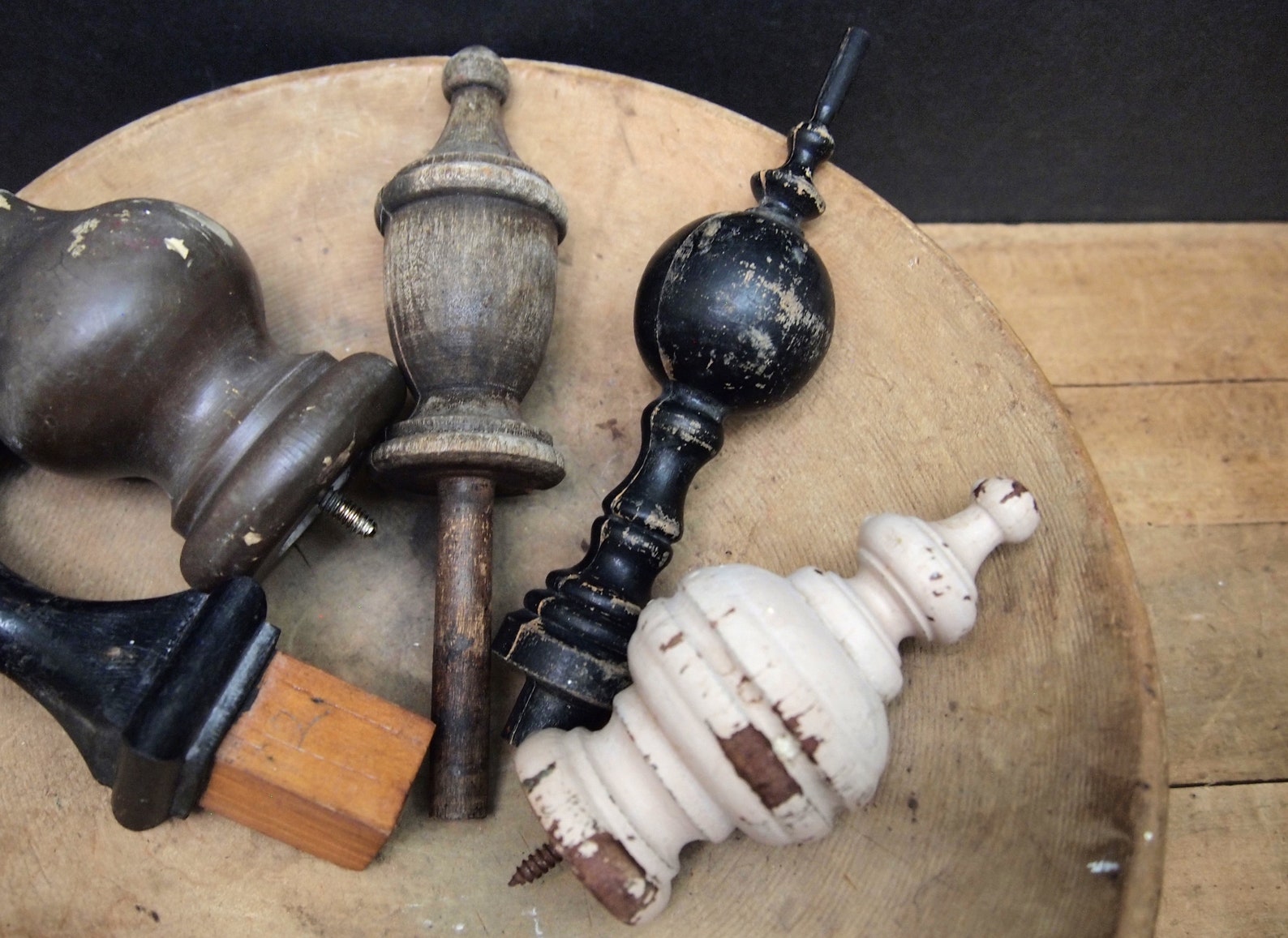 Unique Lot of Vintage Wood Finial S Architectural Salvage FM - Etsy
