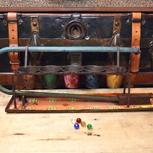 Vintage Pails of Fun Metal Tin Litho Marble Game Lithograph Graphics ...