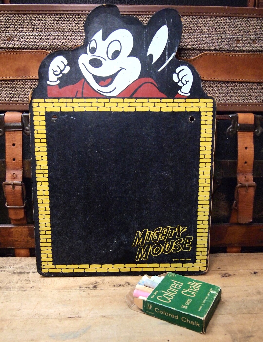 Vintage Mighty Mouse Chalk Board 1978 Terrytoons Cartoon Novelty ...