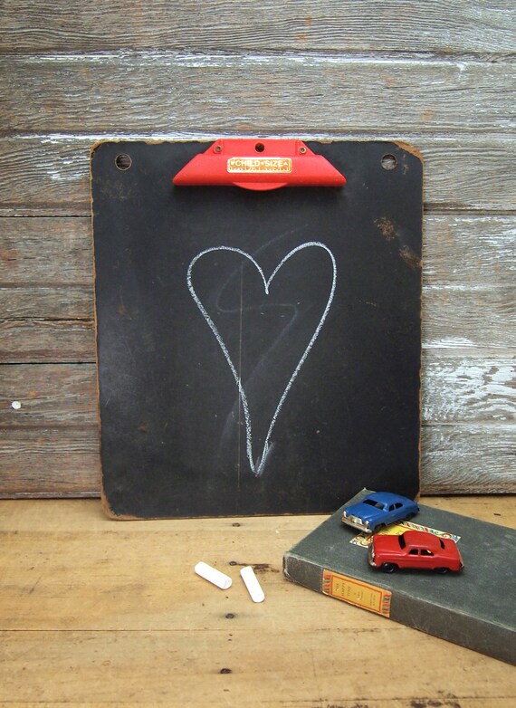 Vintage Child Size Blackboard Chalk Board Kids Chalkboard Clip | Etsy