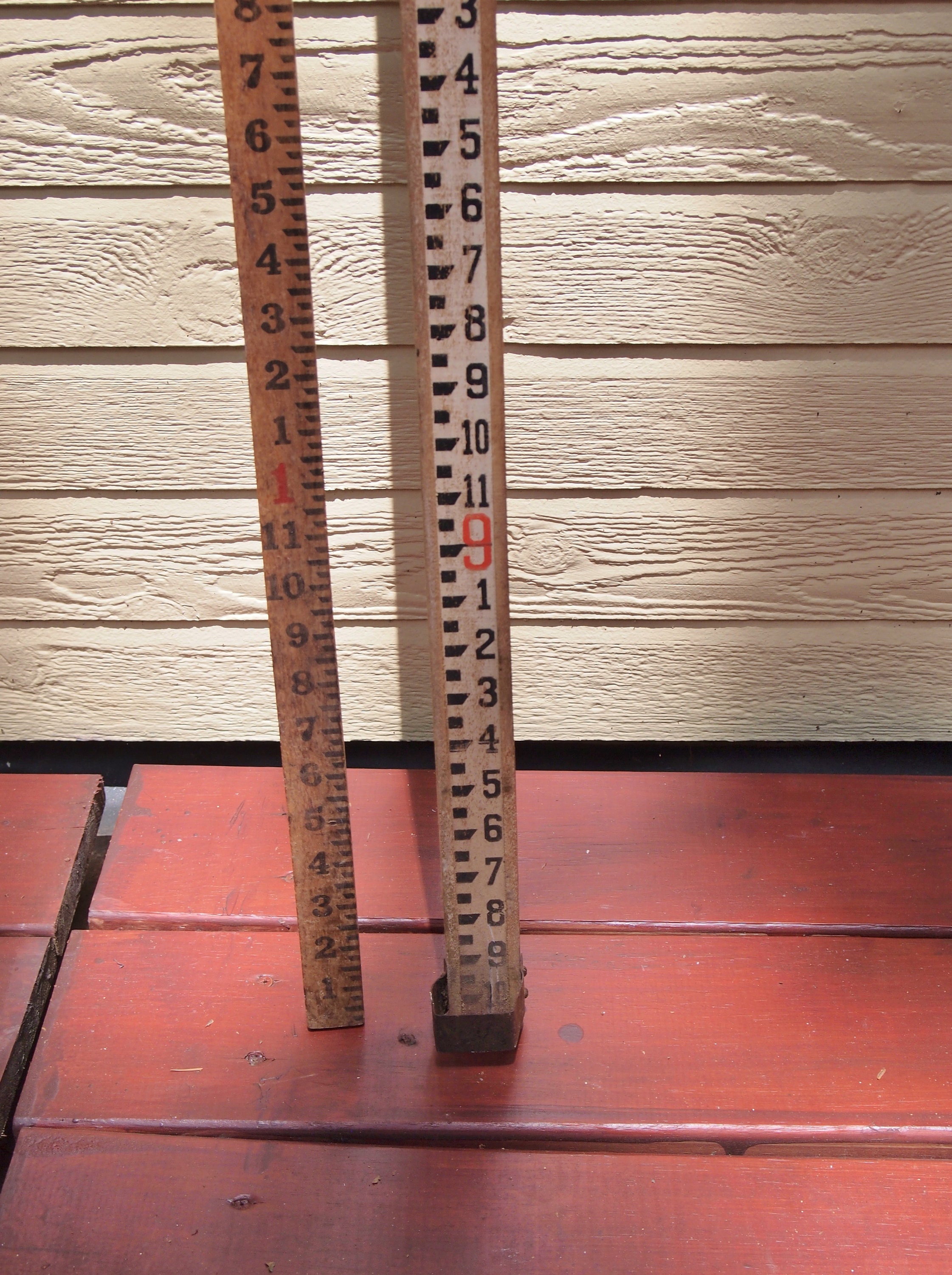 Lot of 2 vintage wood surveyor stick s rod s measuring Numbers | Etsy
