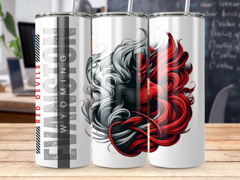 Evanston Wyoming Red Devils T-shirt, School Mascot Graphic Tee, Unique ...