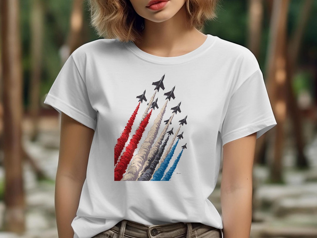 Fighter Jets T-shirt, Graphic Aircraft Design Shirt, Military Aviation ...