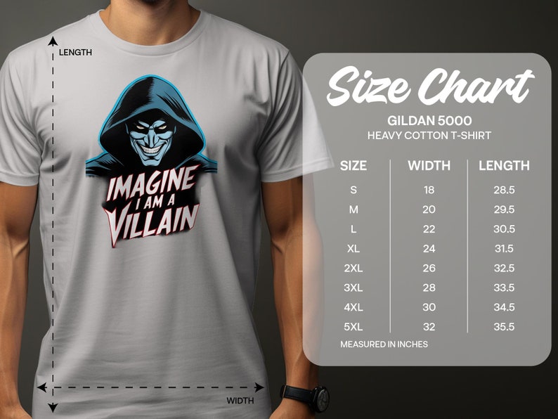 Imagine I Am A Villain Graphic T-shirt, Funny Villain Design, Retro ...