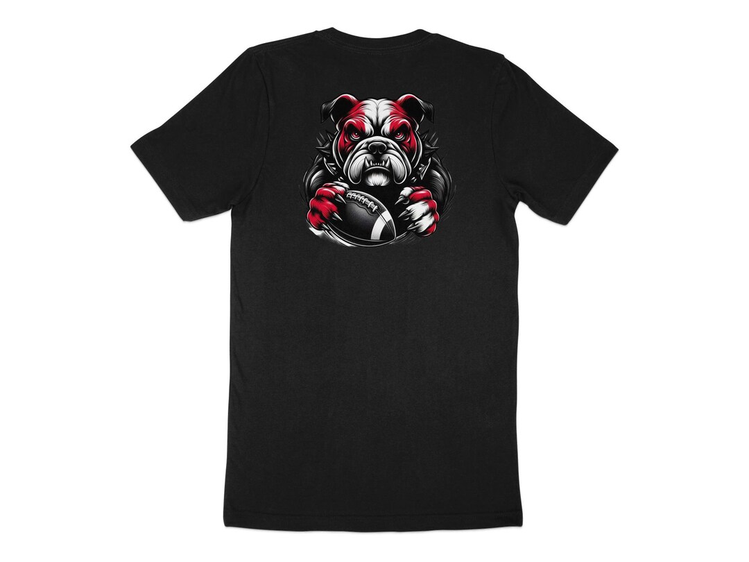 Bulldog Football Design T-shirt, Custom Name Gildan Hoodie, Sports ...