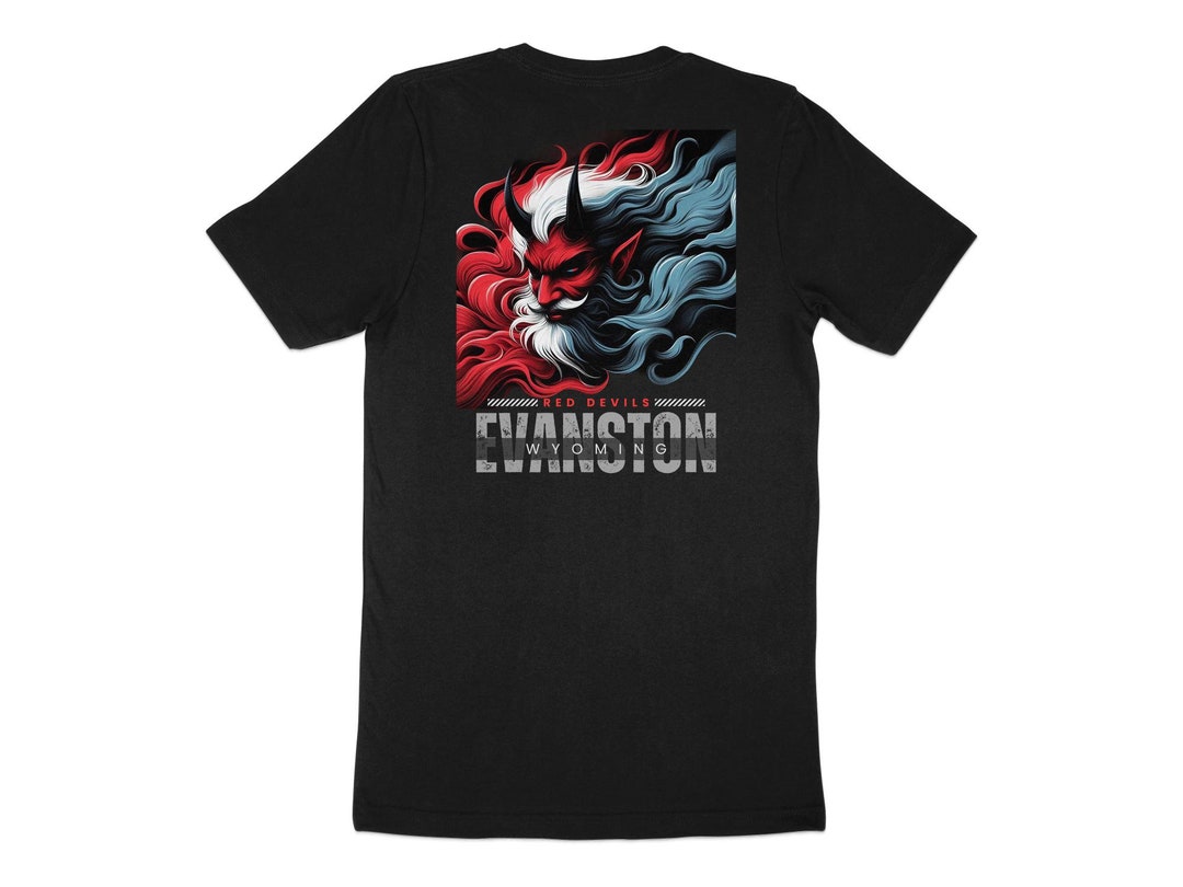 Evanston Wyoming Red Devils T-shirt, School Mascot Devil Graphic ...