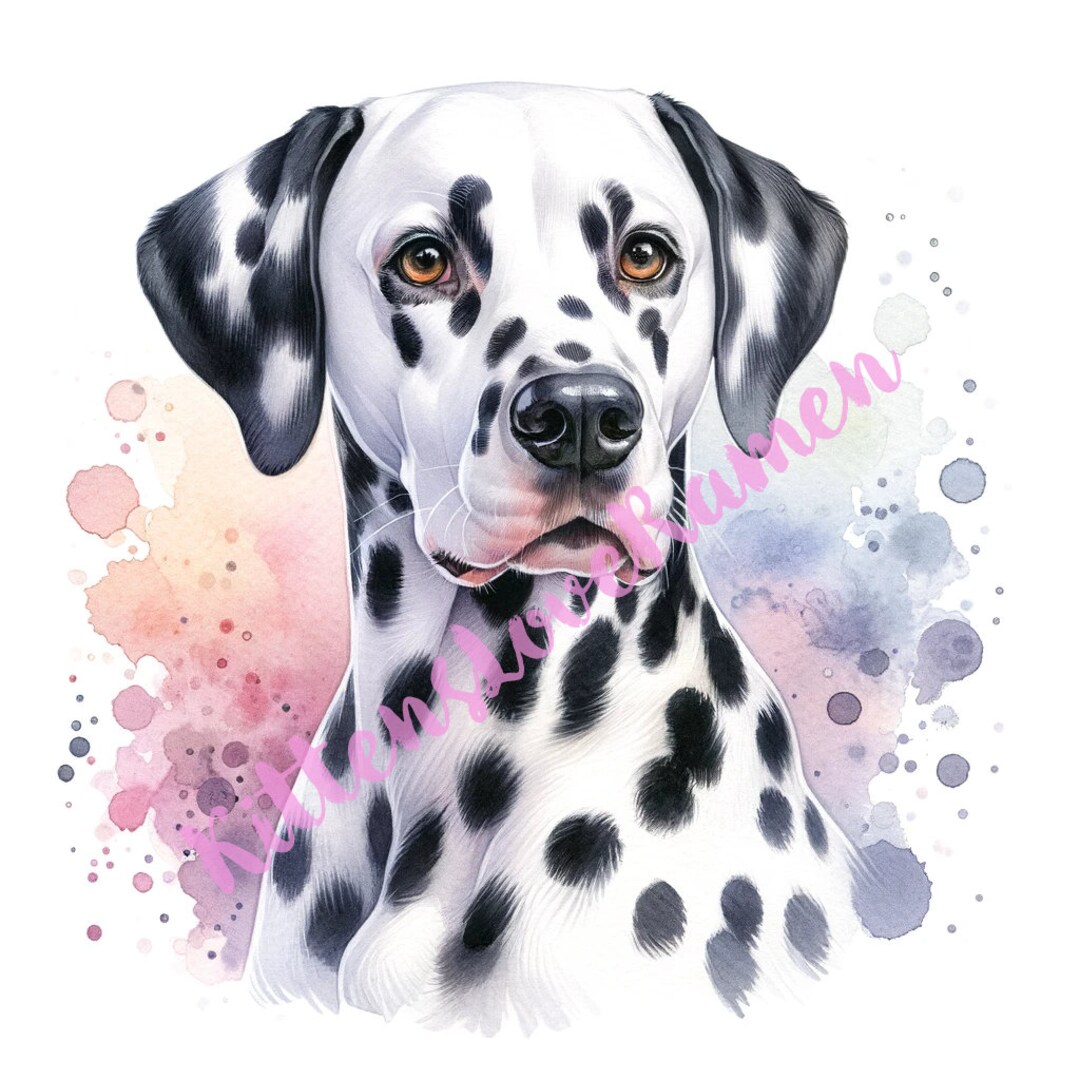 Dalmatian Watercolor Digital Bundle SVG and PNG - Etsy