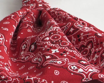Red bandana print | Etsy