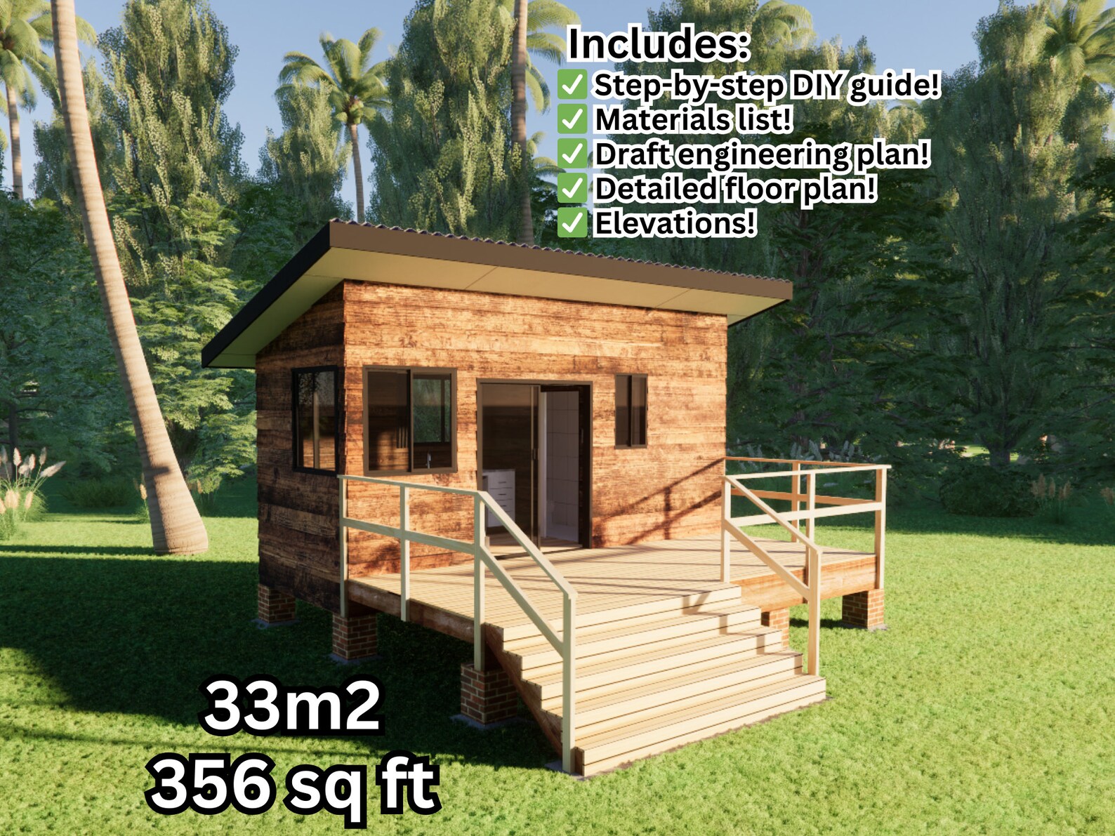 How to Build a Tiny Cabin - Step-by-step DIY Guide, Materials List ...