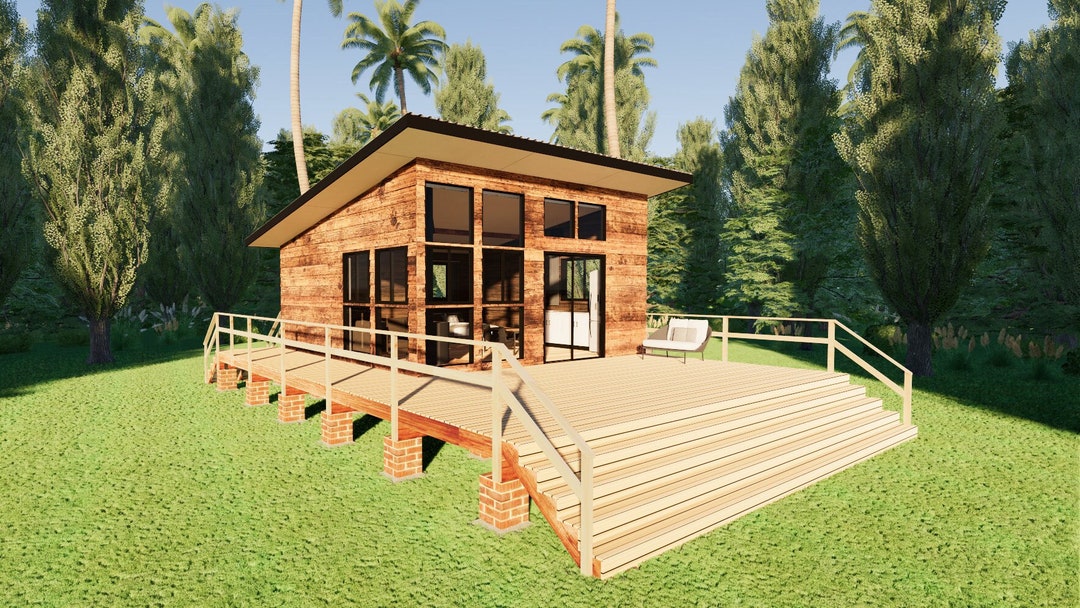 DIY Plans 89m2 959 Sq Ft Medium Cabin Classic Style Draft Engineering ...