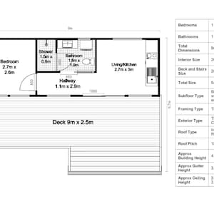 55m2 (587 Sq Ft) Small Cabin Rectangle - Draft Engineering Plan, Floor ...