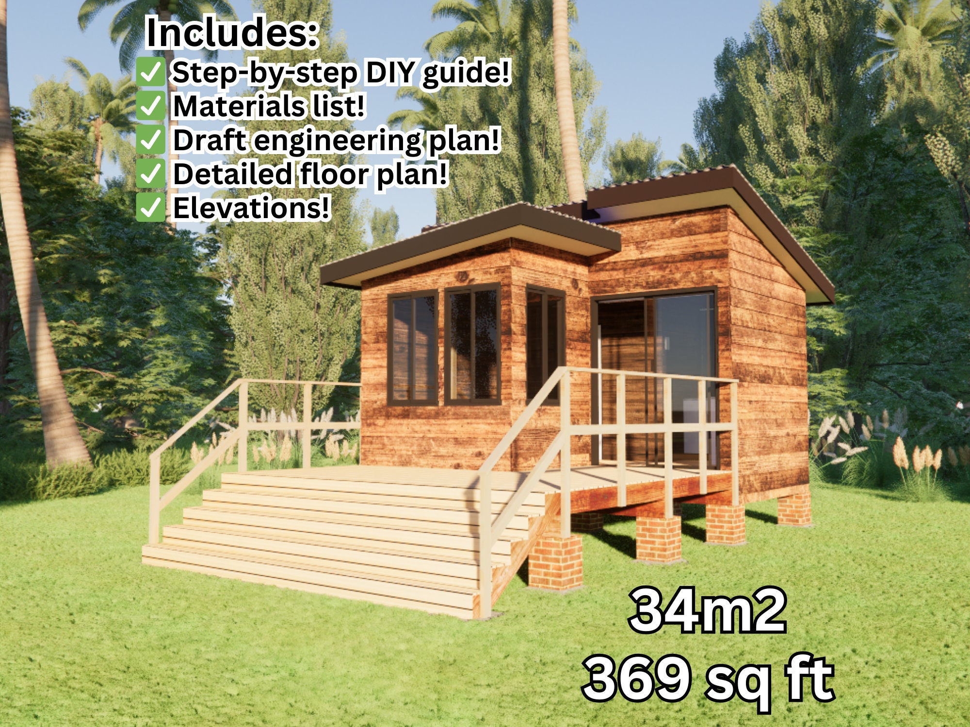 How to Build a Tiny Cabin - Step-by-step DIY Guide, Materials List ...
