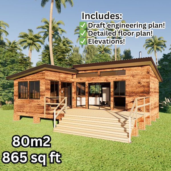 Medium Cabin Plans - Etsy