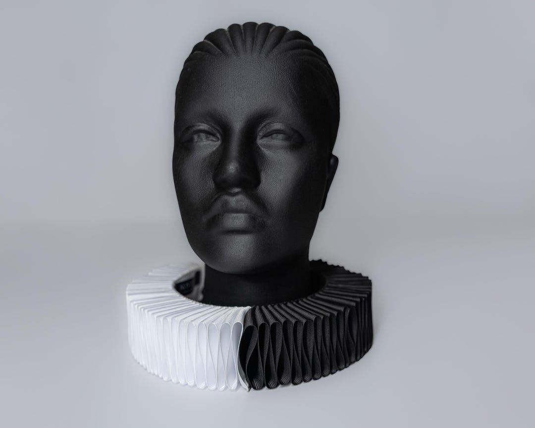 Black&white Elizabethan Neck Lace Collar - Historical Tudor Ruffled ...