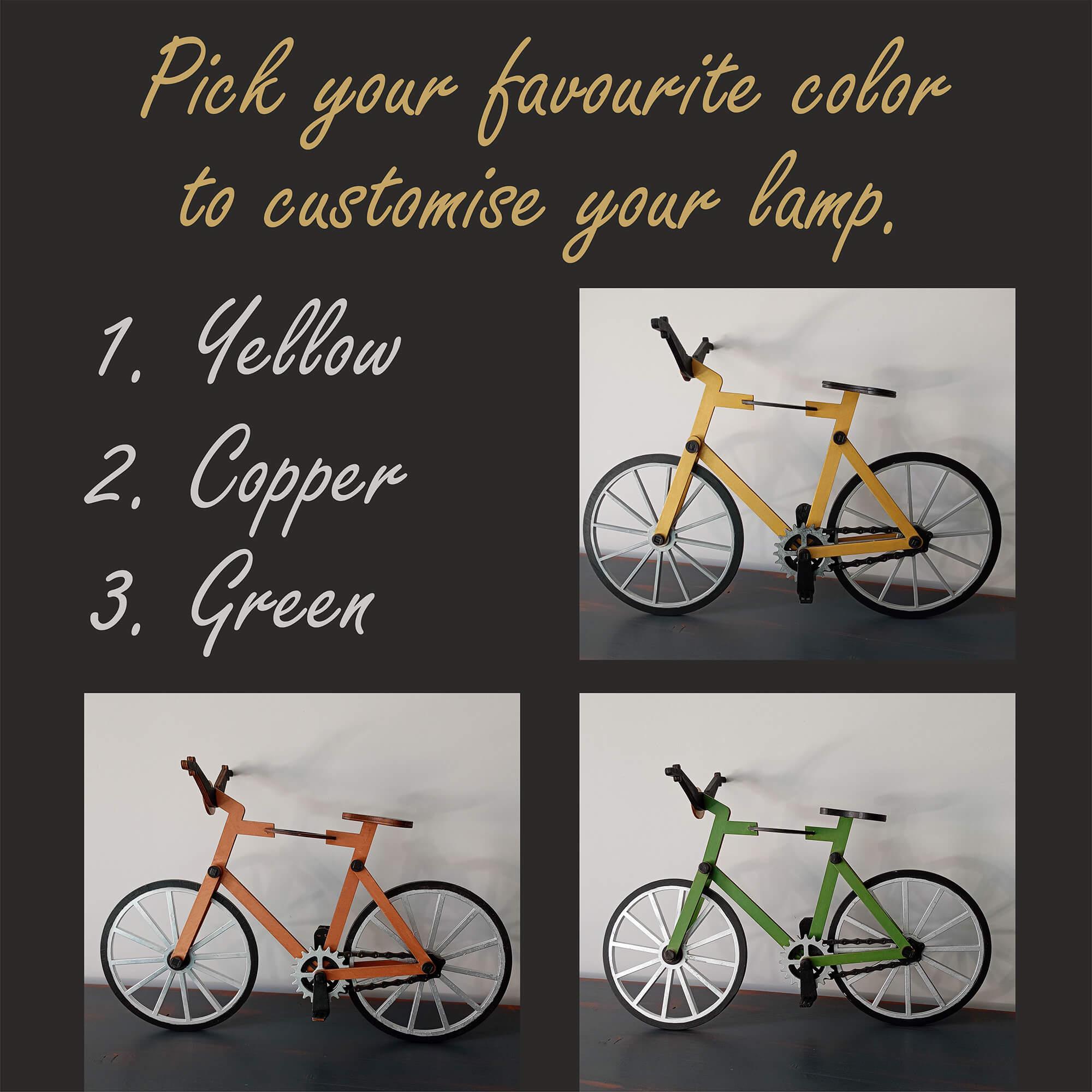 Wooden Bicycle Pendant Lamp – Handmade 3D Artistic Night Light, Modern ...