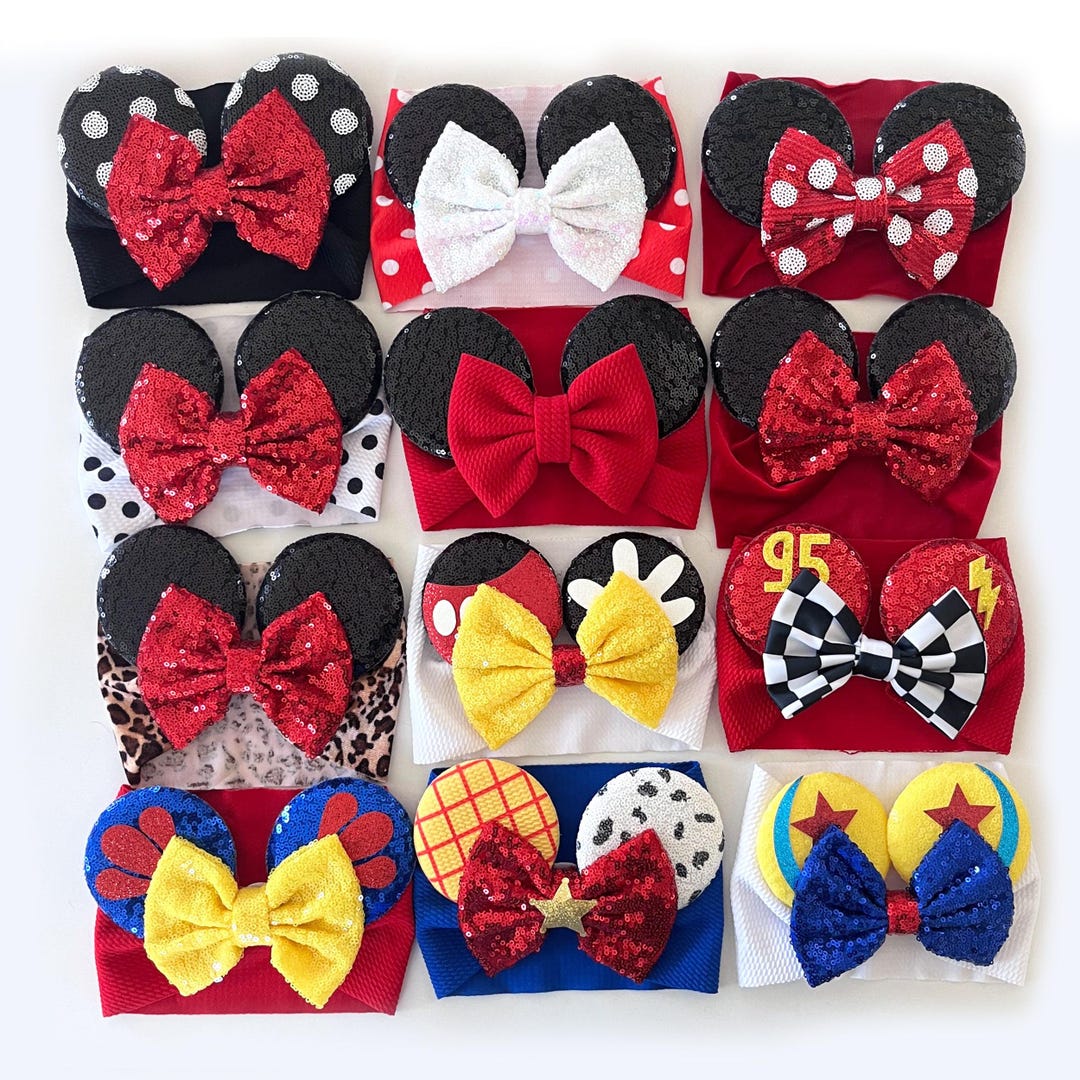 Minnie Mouse Ears for Baby Mouse Ear Headband Infant Minnie Mouse Ears ...