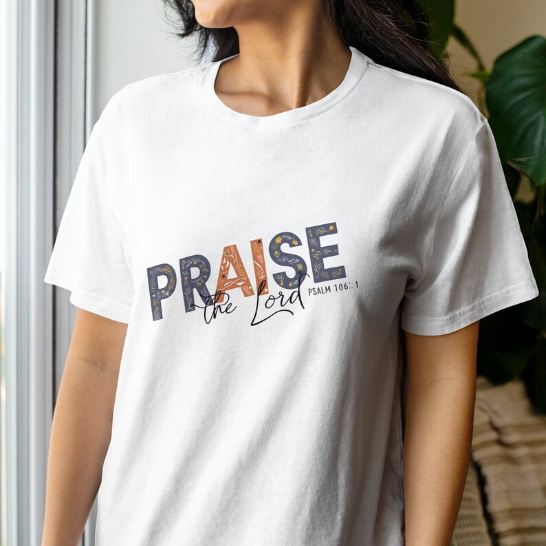 Praise the Lord Sublimation Design, Retro Shirt, Faith PNG, Trendy ...