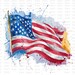 4 American Flag Watercolor PNG, 4th of July Clipart, Printable ...
