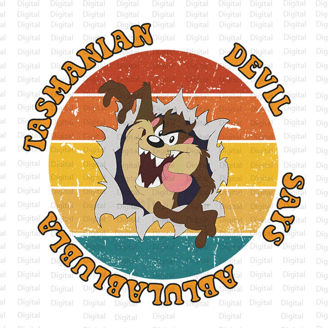 Taz Devil SVG, Cartoon Vector, Tasmanian Devil SVG, Cut File, Clipart ...