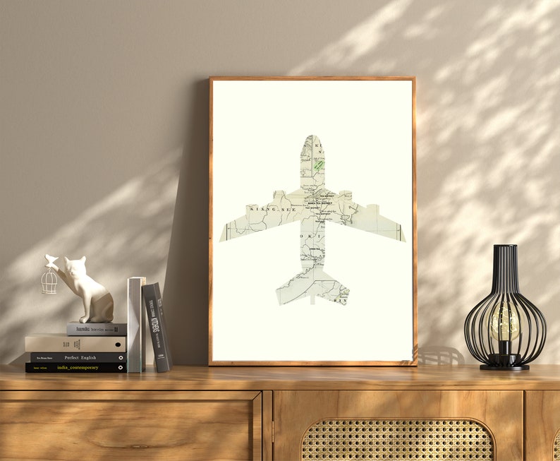 A4, Plane Posters, Maps, Digital Print, Decor, Gift, Inspirational ...